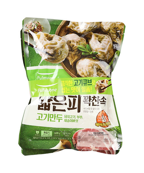 상품상세보기 - [풀무원] 얇은피꽉찬속 고기만두 2팩(400gX2)